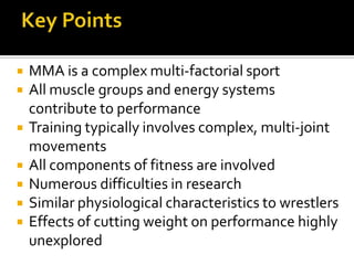 Strength and Conditioning for MMA | PPTX