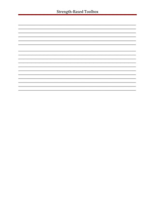 Strength based tools checklist | DOC