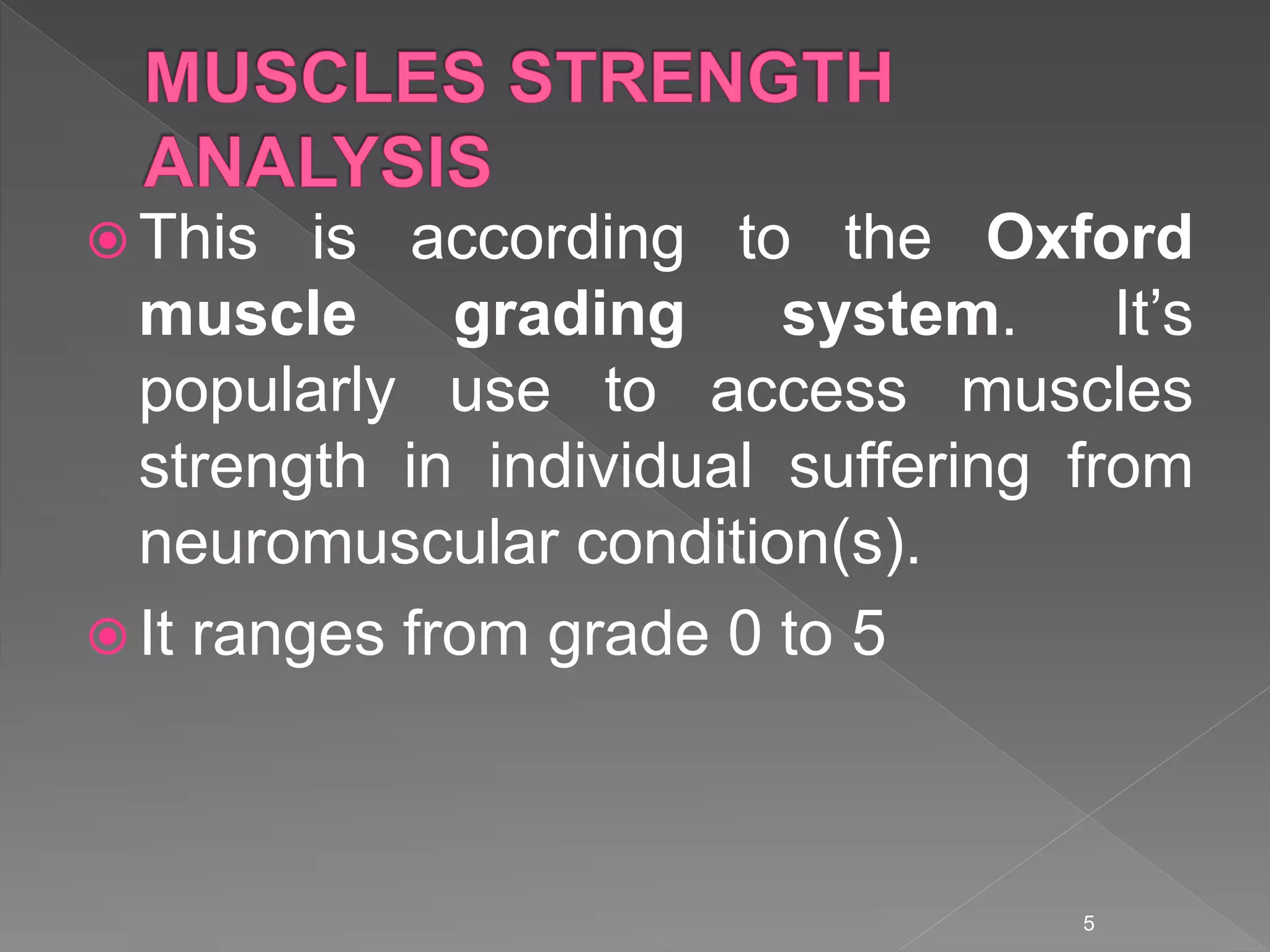 Muscle Strength in physiotherapy rehabilitation by Nihinlola | PPT
