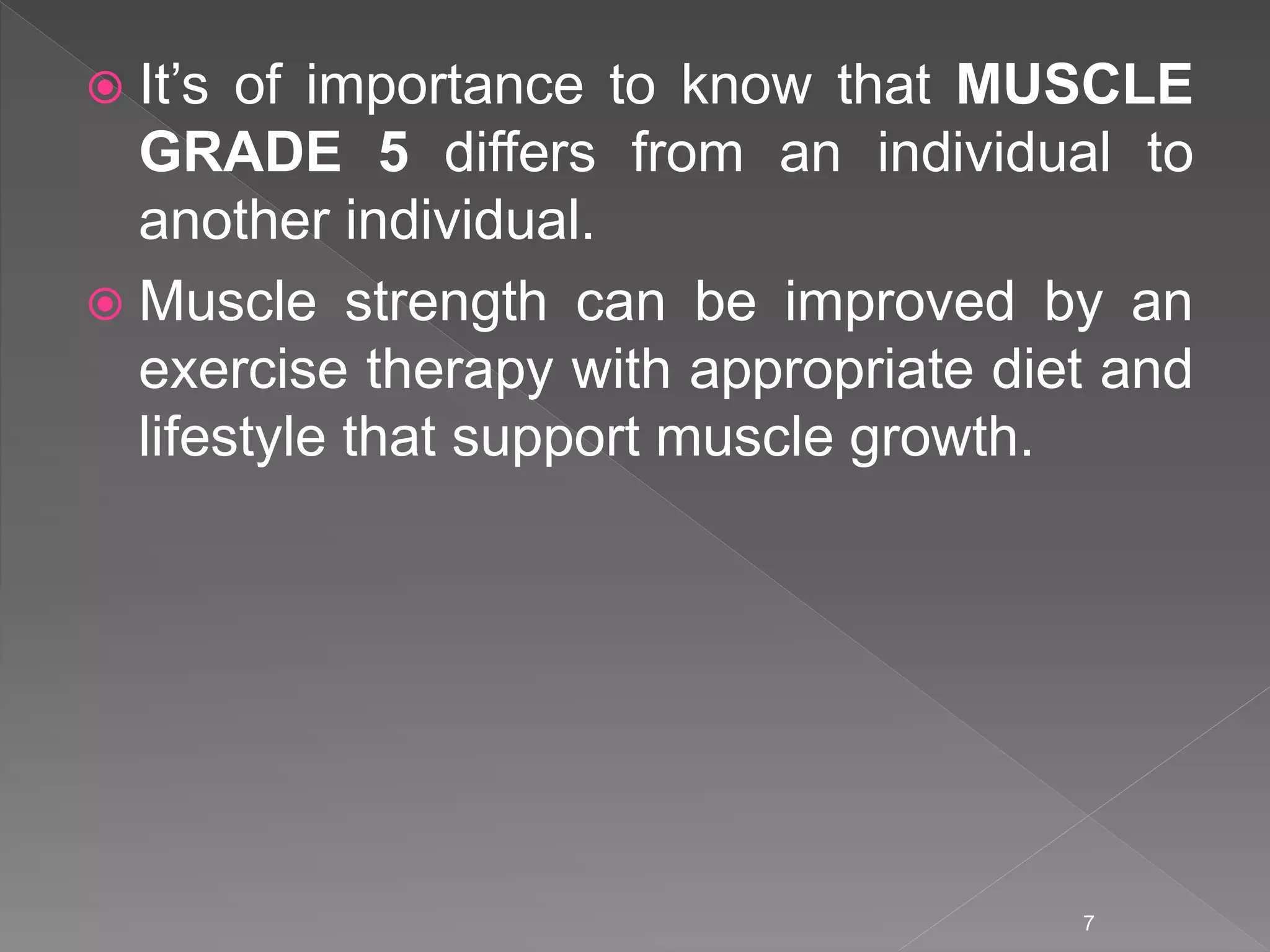 Muscle Strength in physiotherapy rehabilitation by Nihinlola | PPT