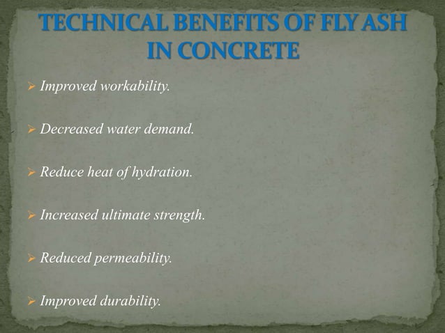 Strength characteristics of flyash concrete | PPT