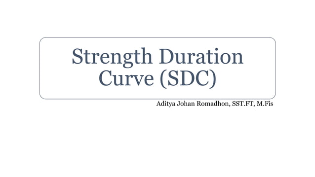 Materi Pembelajaran Fisioterapi Strength Duration Curve | PPT
