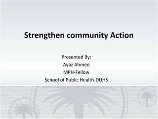 Strengthen community action | PPTX