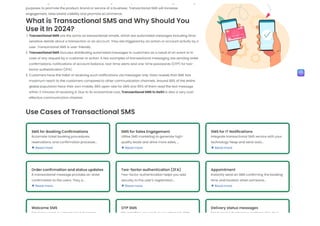 Strengthen Customer Relations with Reliable Transactional SMS Services | PDF