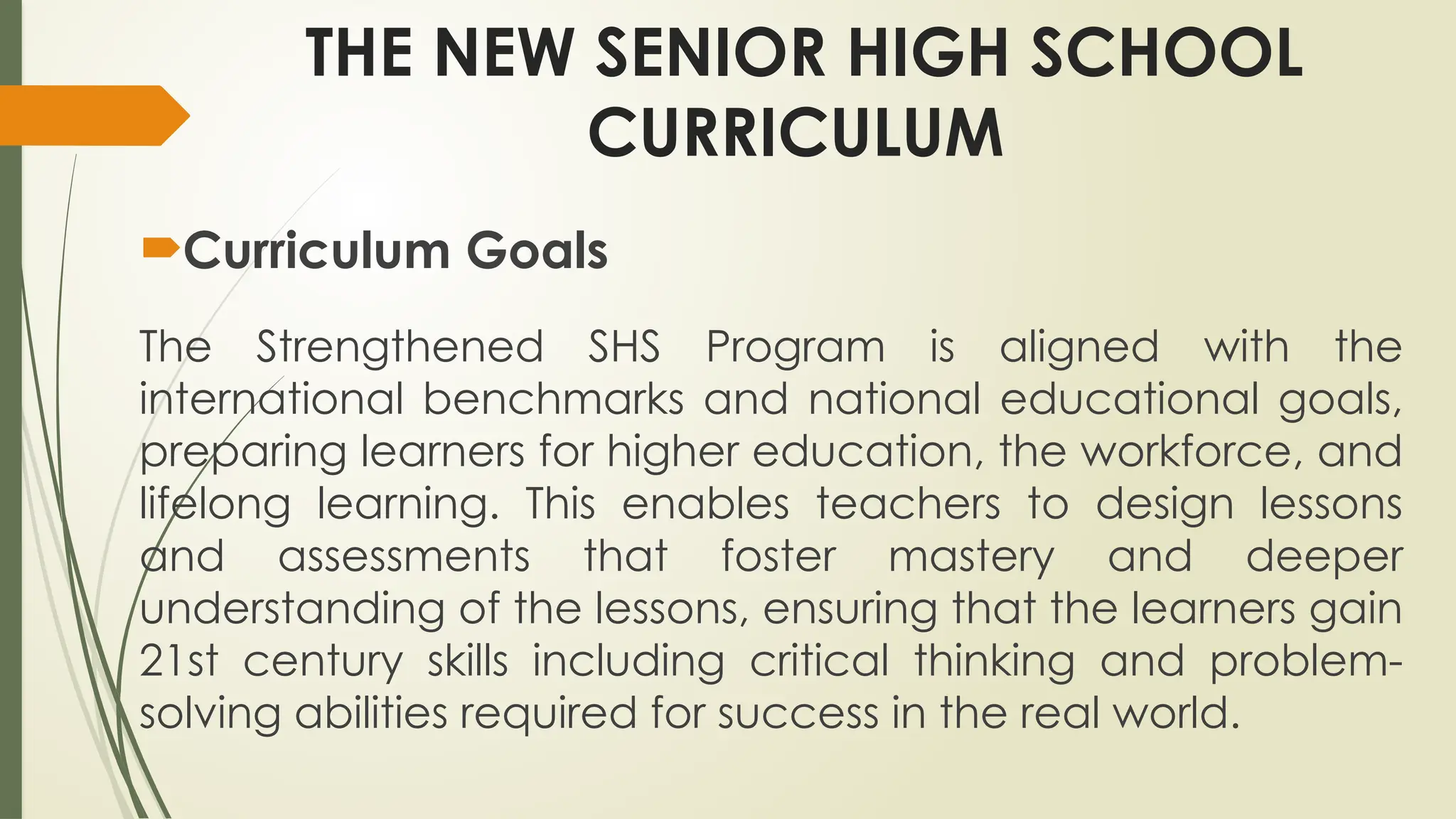 Strengthened Senior high school curriculum | PPTX