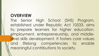 Strengthened Senior high school curriculum | PPTX