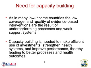 Comprehensive Capacity Building in a Post-conflict Country: The ...
