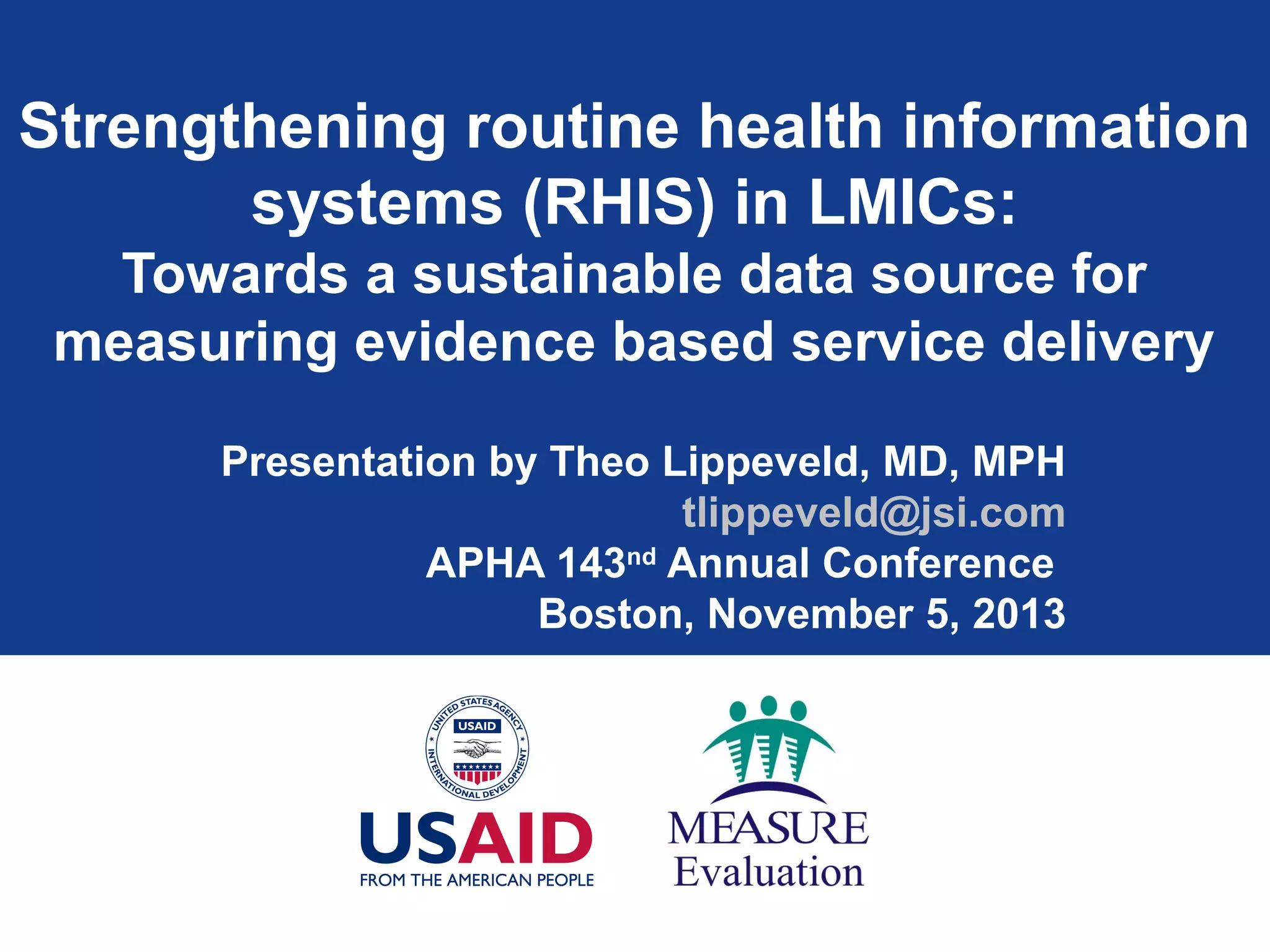 Strengthening Routine Facility-based Health Information Systems in ...