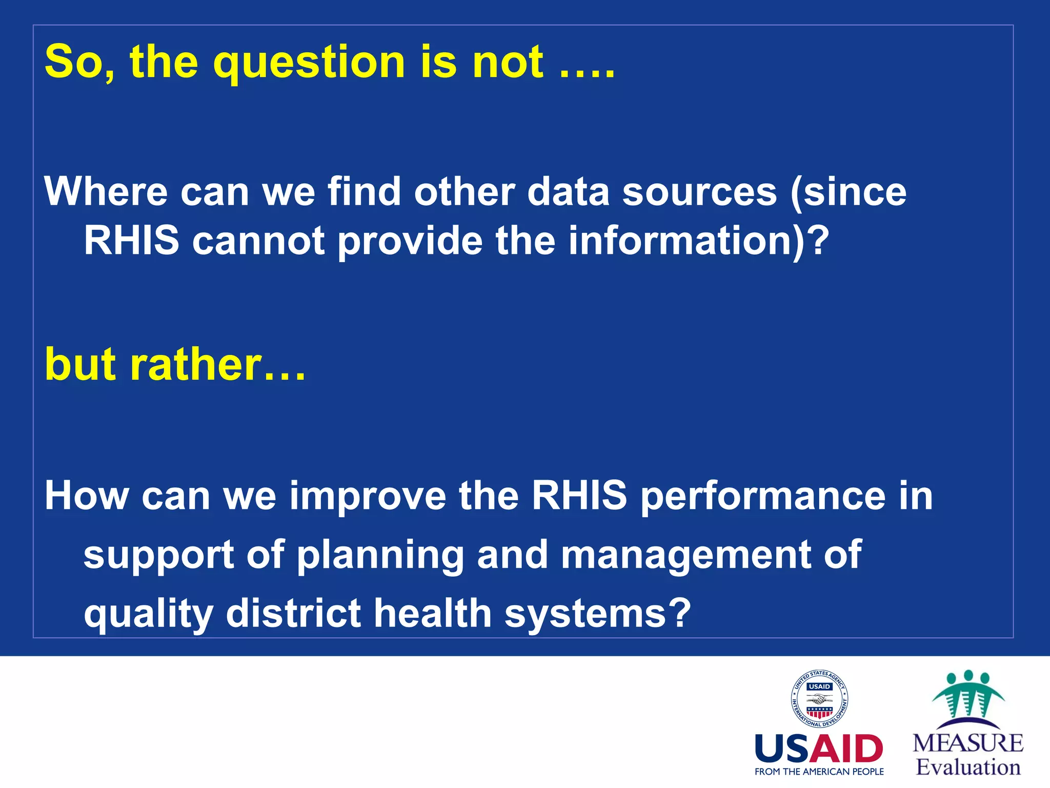 Strengthening Routine Facility-based Health Information Systems in ...