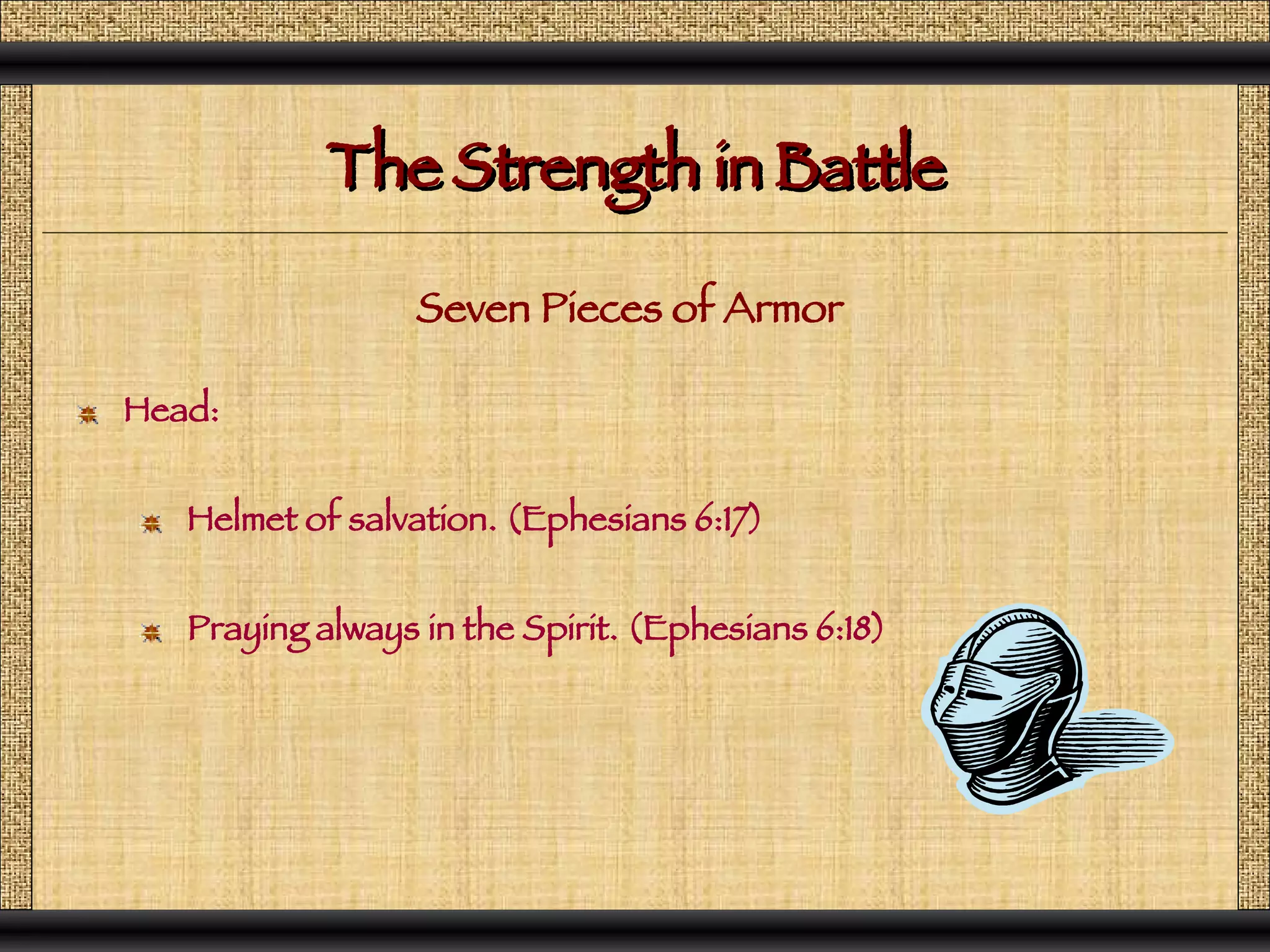 Strengthening The Church Ephesians 6.10 18 | PPT
