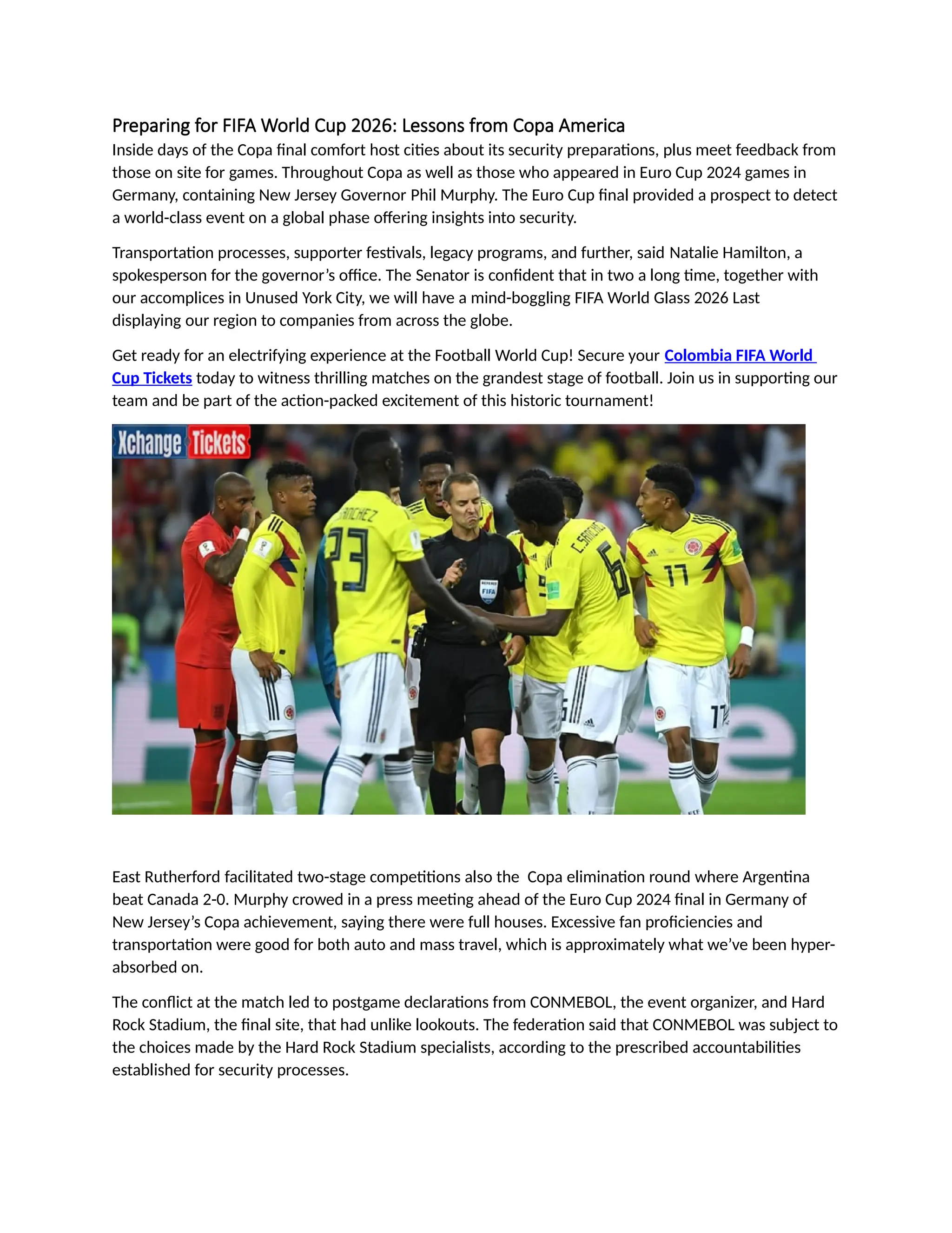 Strengthening FIFA World Cup 2026 Security After Copa America Incidents ...