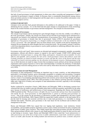 Strengthening good governance in urban land management in ethiopia | PDF