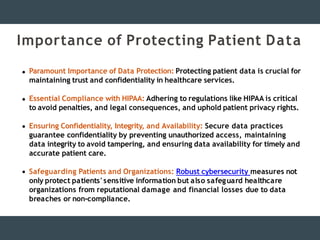 Healthcare Cybersecurity | Cybersecurity in Healthcare | PPTX