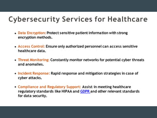 Healthcare Cybersecurity | Cybersecurity in Healthcare | PPTX