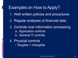 Financial Controls Examples