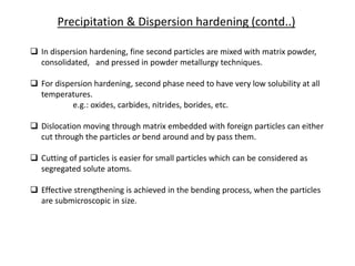 Strengthening mechanism ppt | PPTX | Chemistry | Science