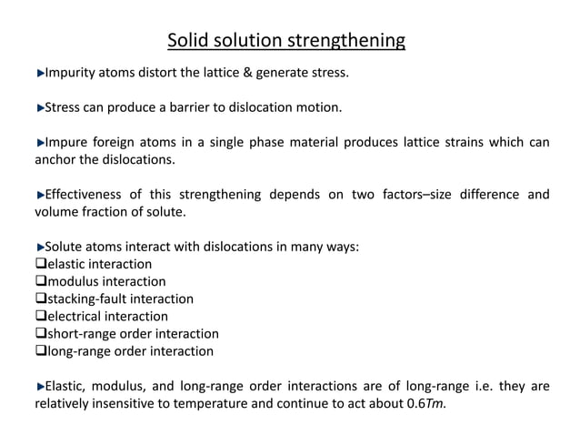Strengthening mechanism ppt | PPTX | Chemistry | Science