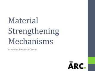 Strengthening_Mechanisms_Workshop.pdf | Chemistry | Science
