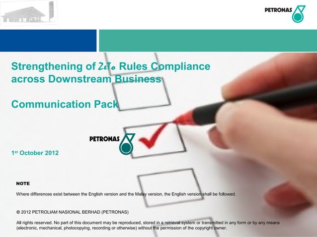 Strengthening of ZeTo Rules Compliance by Petronas Chemical | PPT ...