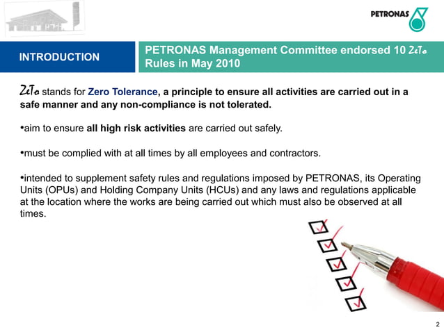 Strengthening of ZeTo Rules Compliance by Petronas Chemical | PPT ...