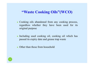 Strengthening Regulation of Recycling of Waste Cooking Oils | PDF ...