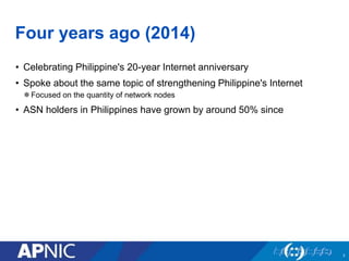 PhNOG Regional Conference 2018: Strengthening Internet infrastructure ...