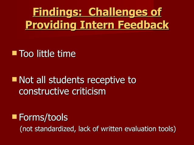 Strengthening the internship performance review for slideshare | PPT ...