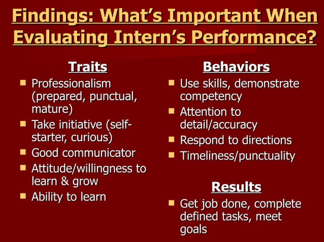 Strengthening the internship performance review for slideshare | PPT ...