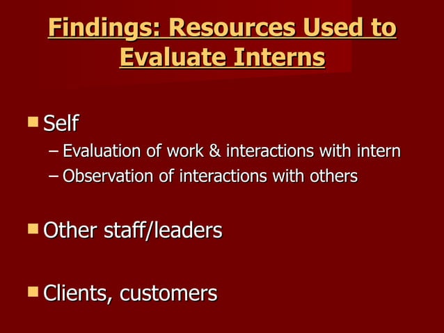 Strengthening the internship performance review for slideshare | PPT ...