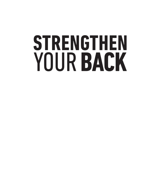 Strengthen your back exercises to build a better back and improve your ...