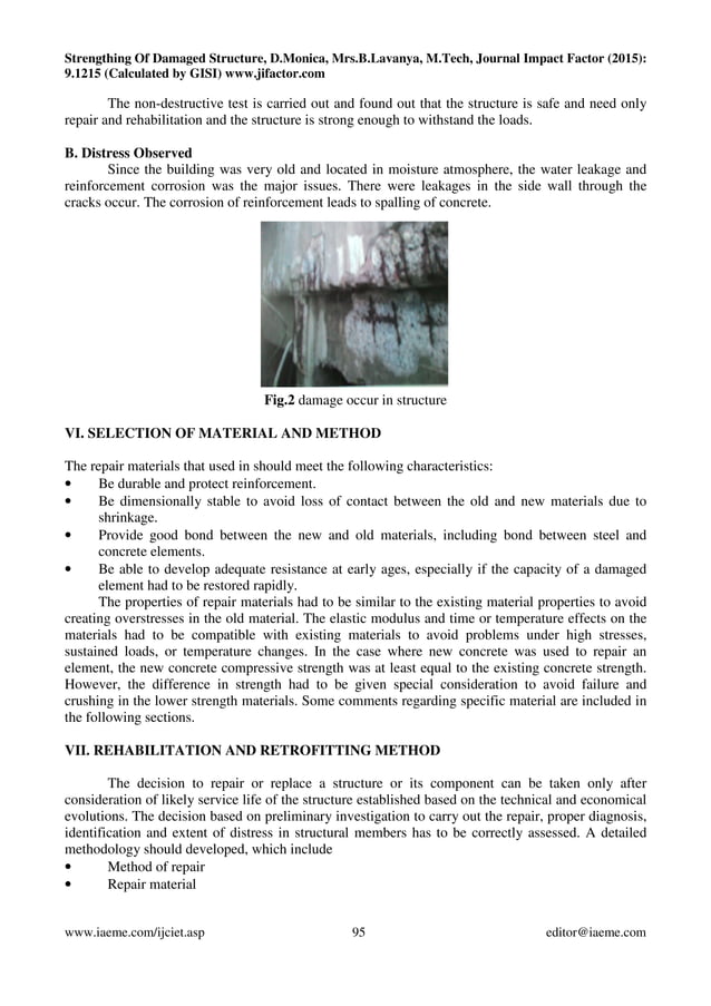 STRENGTHING OF DAMAGED STRUCTURE | PDF