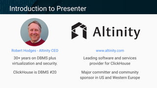 Webinar: Strength in Numbers: Introduction to ClickHouse Cluster Performance | PPT