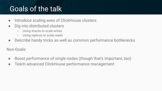 Webinar: Strength in Numbers: Introduction to ClickHouse Cluster Performance | PPT