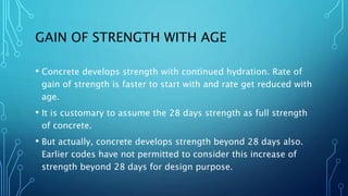 Strength of concrete (for civil engineering) | PPTX