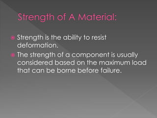 Some basics of Strength Of Materials.. | PPTX