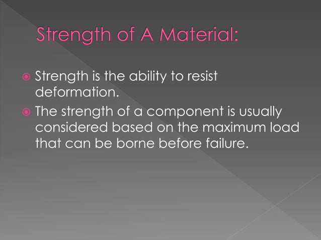 Some basics of Strength Of Materials.. | PPT