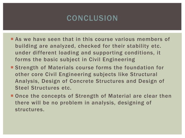 Strength of materials | PPTX | Civil Engineering Industry | Industries