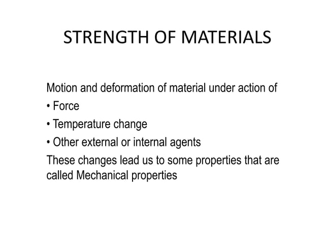 Strength of materials | PPT