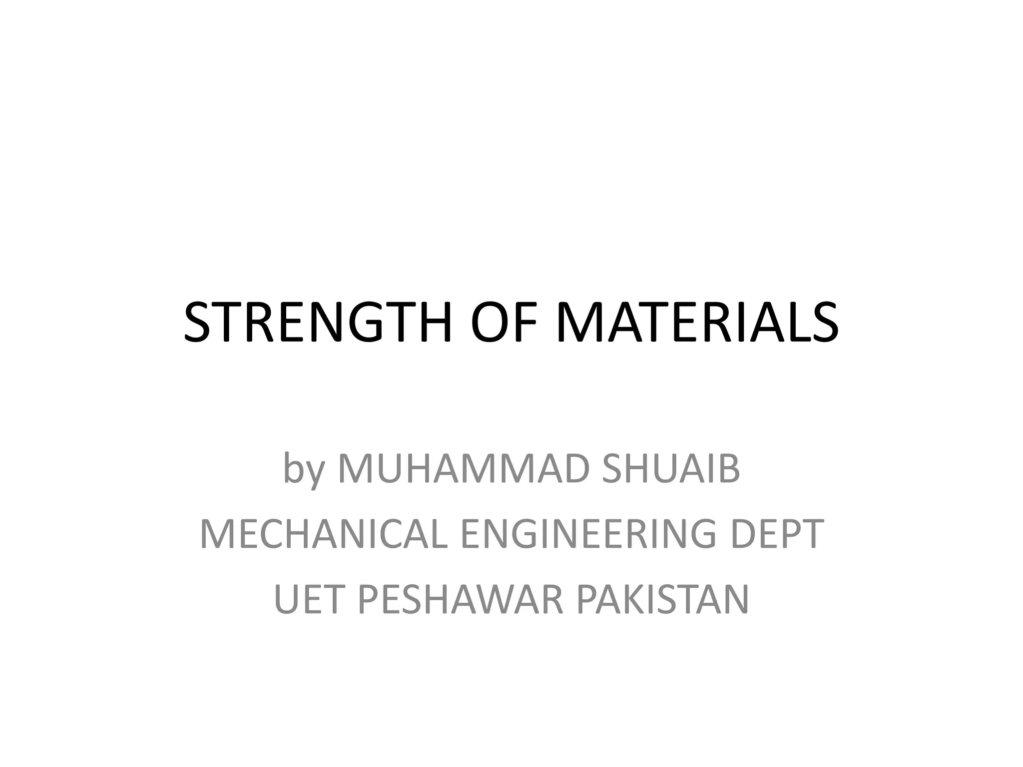 Strength of materials 2 | PPT
