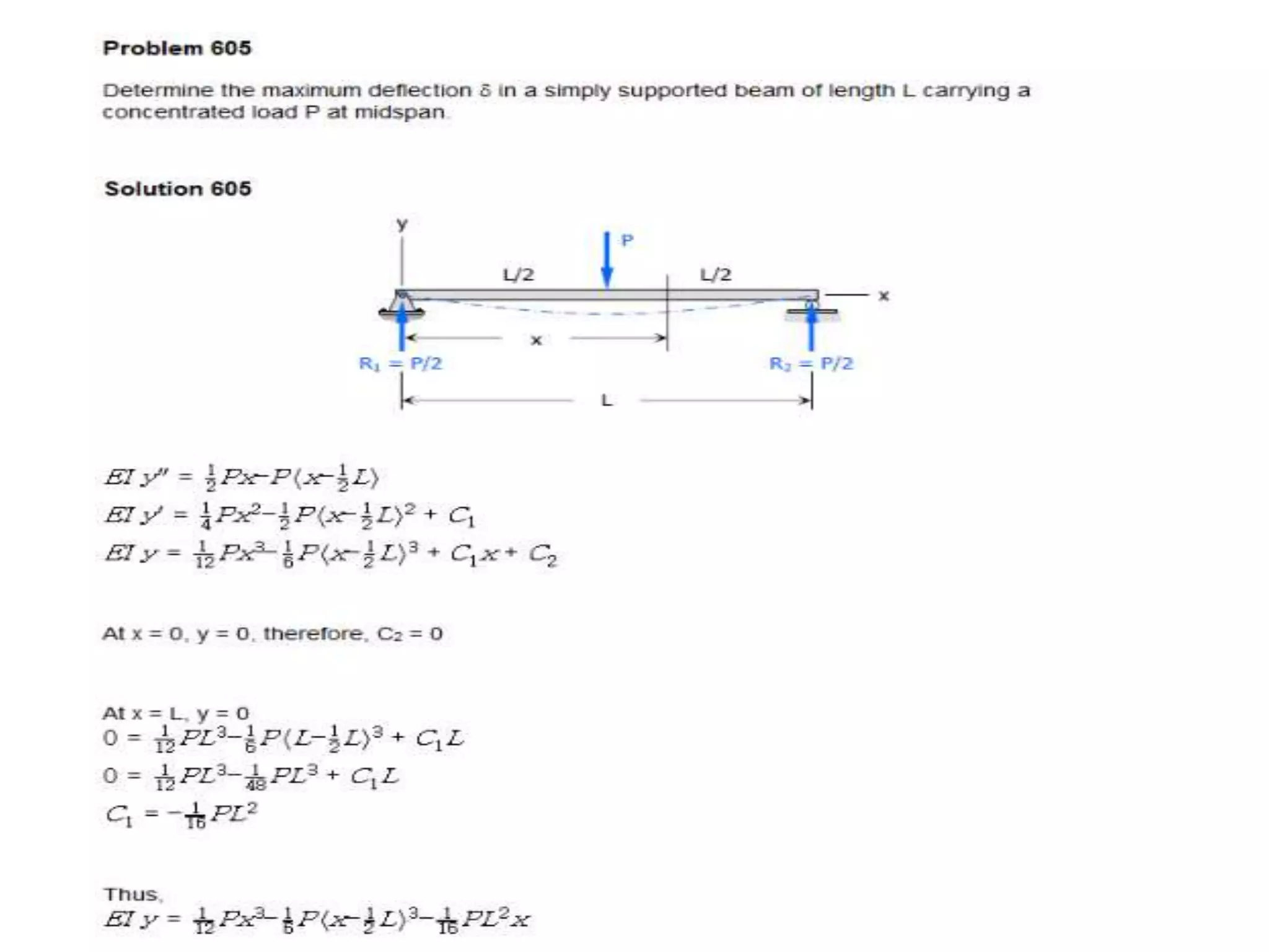 Chap#6 Beam Deflections solutions | PPTX