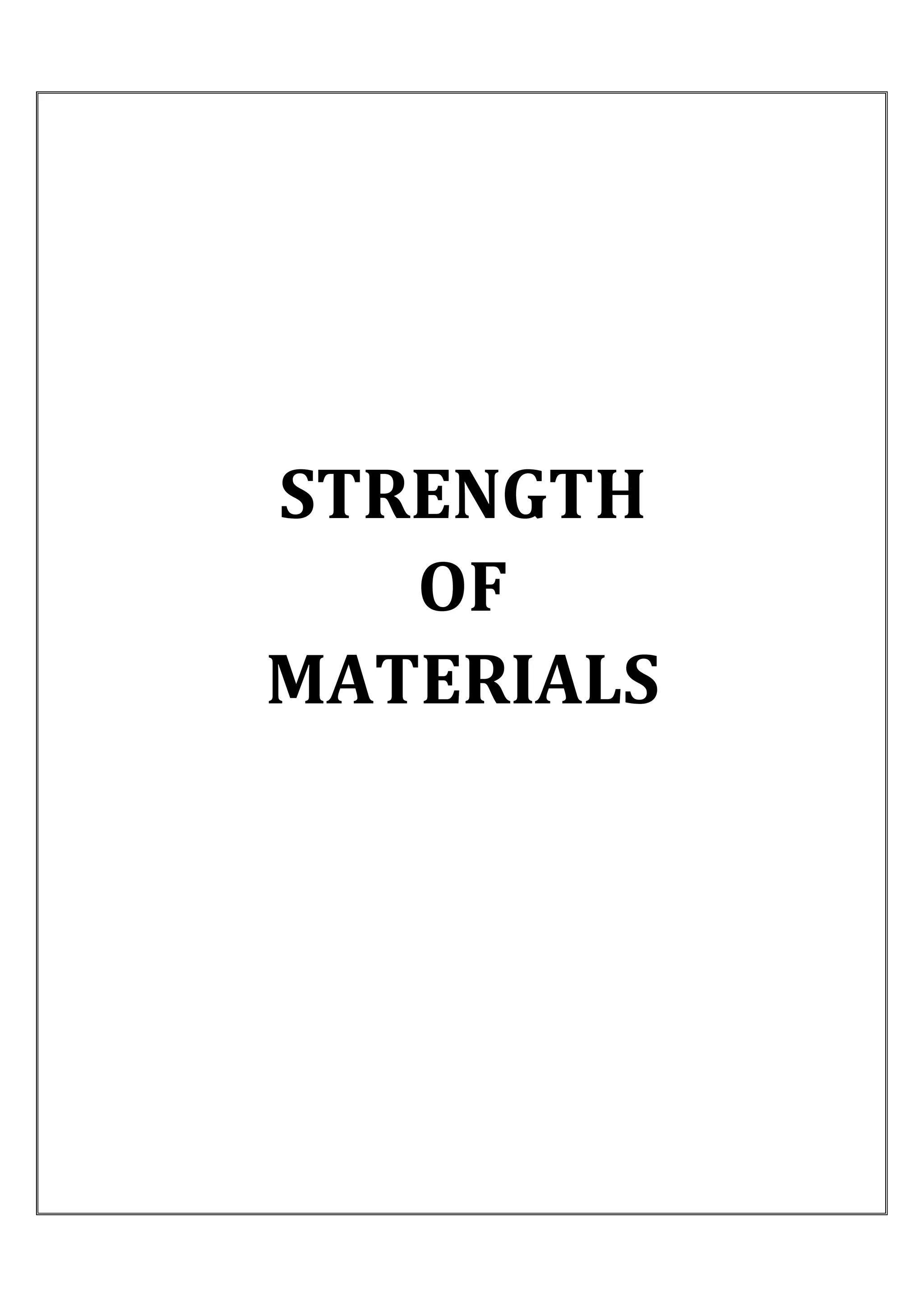 Strength of Materials Lab Manual Strength of Materials Lab ...