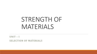 STRENGTH OF MATERIALS PPT1.pptx........... | PPT | Free Download