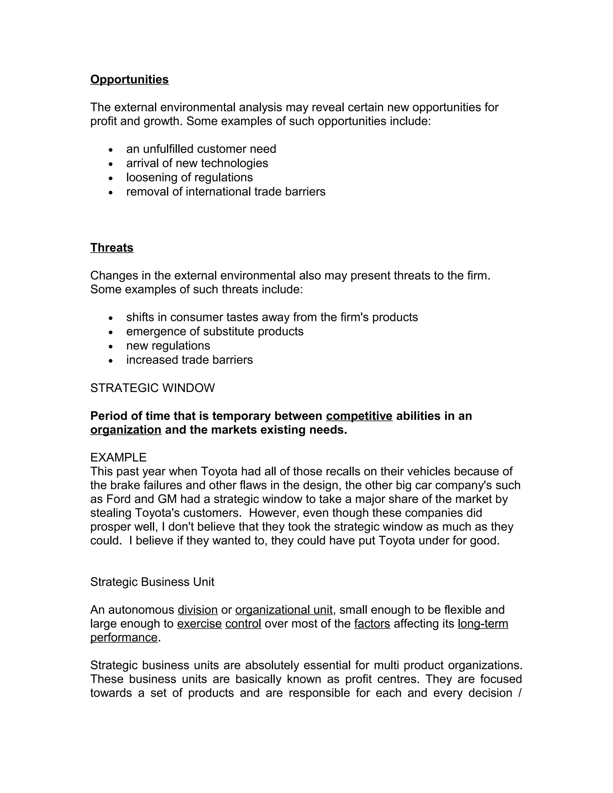 Swot Analysis | DOC | Business Accounting & Finance | Business