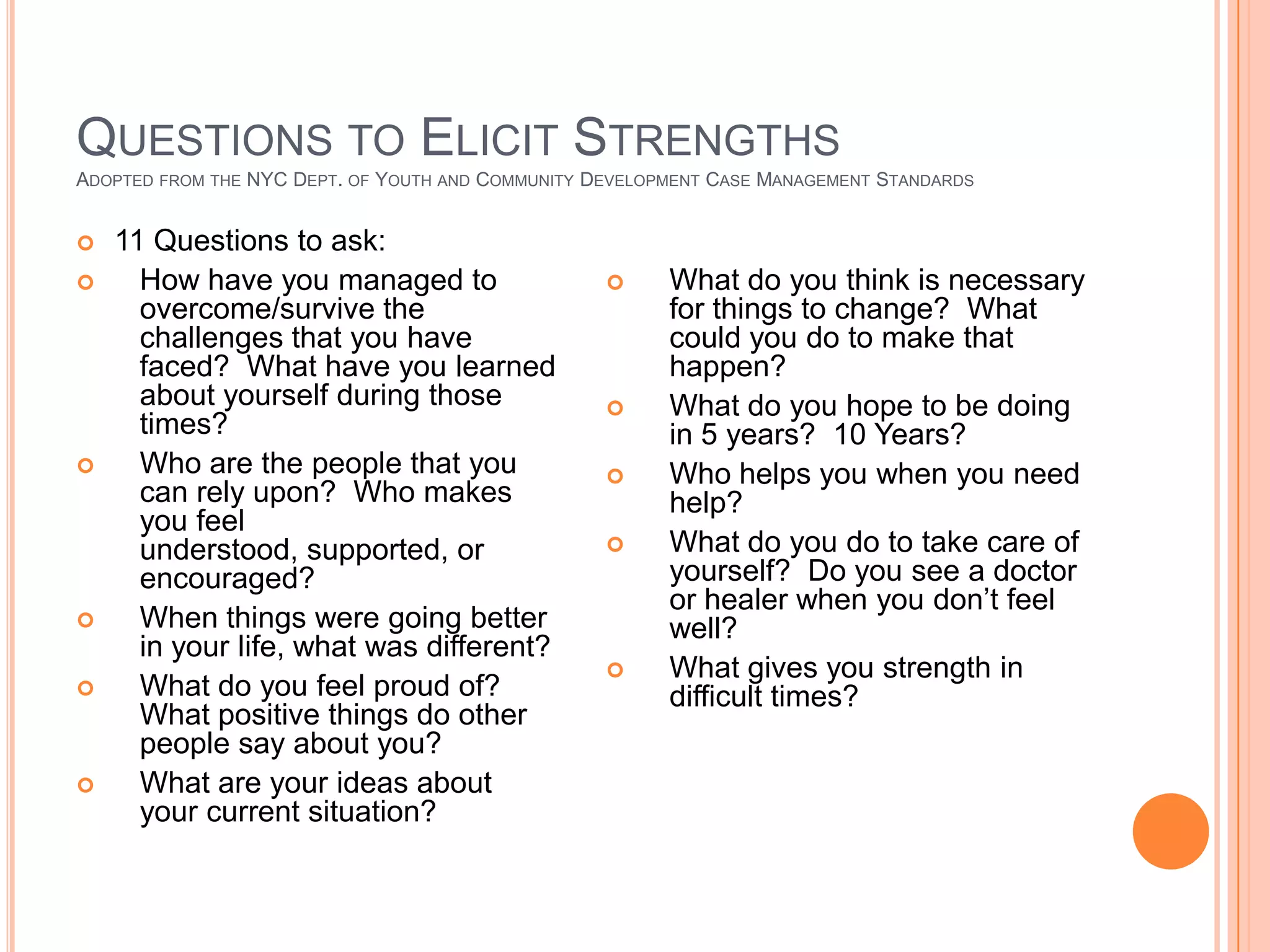 Strengths-based case managment | PPTX