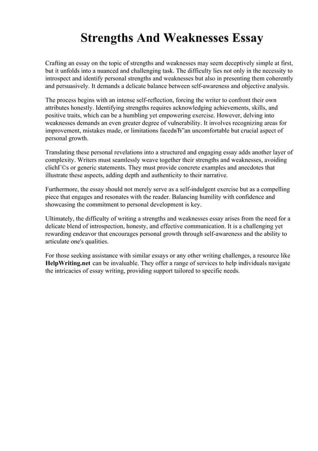 Strengths And Weaknesses Essay.pdf