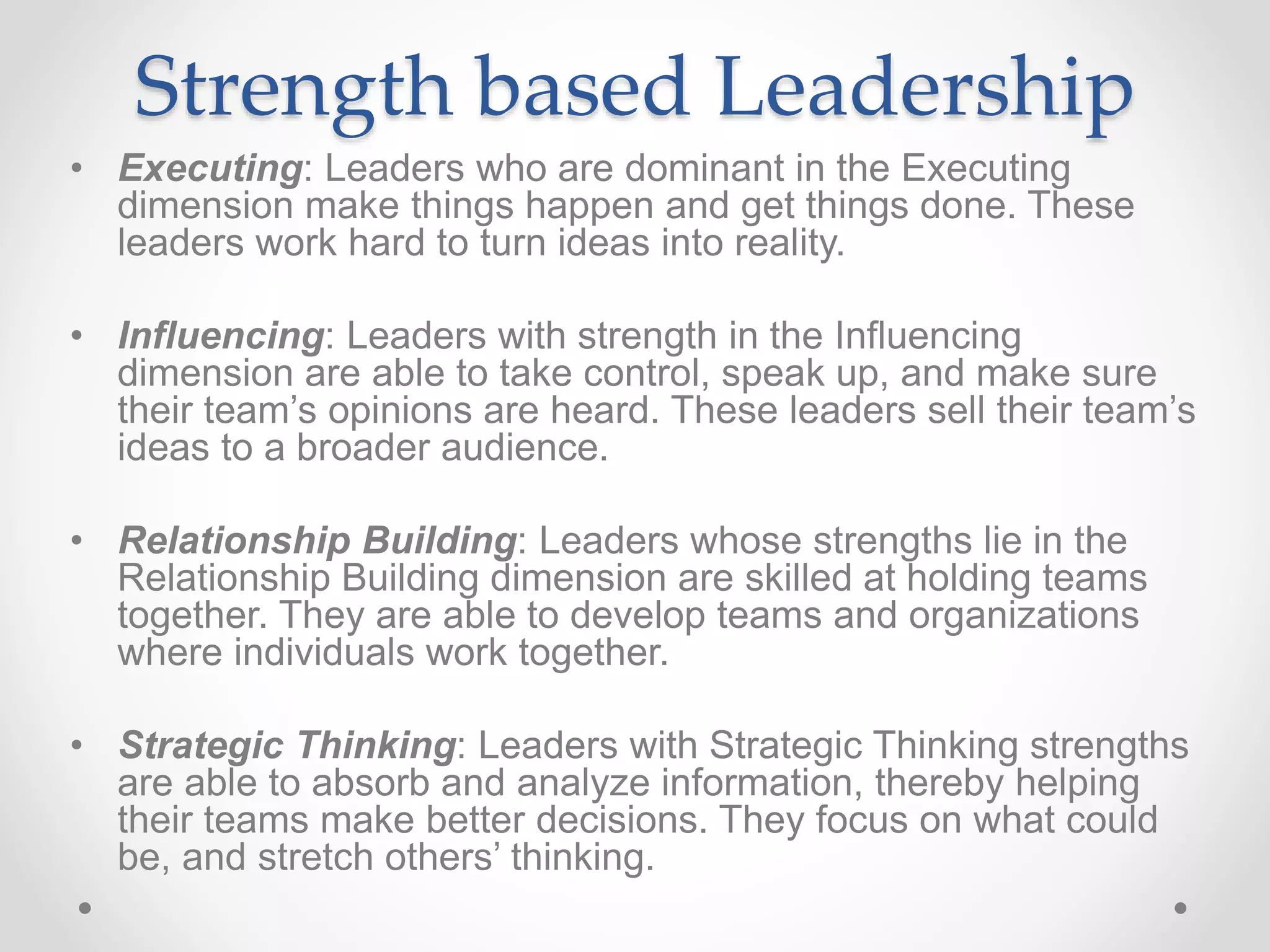 Strengths based leadership # 2 | PPTX