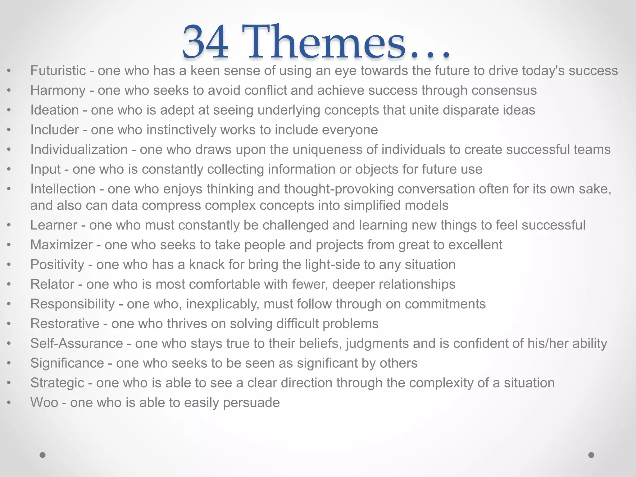 Gallup Strengths based leadership | PPTX | Science