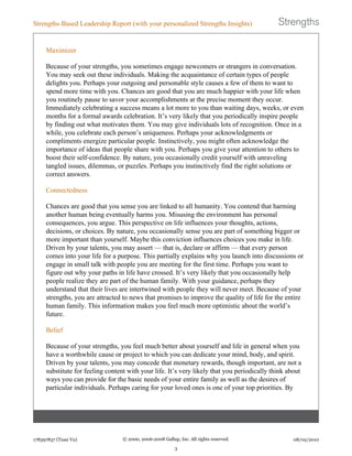 Strengths Based Leadership Report Tuan A Vu | PDF