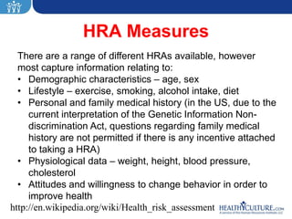 Assessing Personal Strengths for Wellness: Improving Upon the HRA With ...