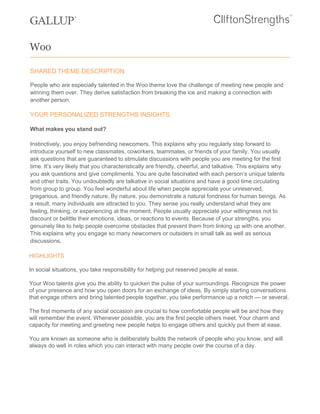 Strengths Based Insight Report | PDF | Career Advice | Careers